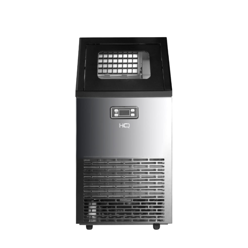 Máquina de Gelo Profissional HQ 45kg Turbo Ice Preta e Inox HQ-HQMGI45