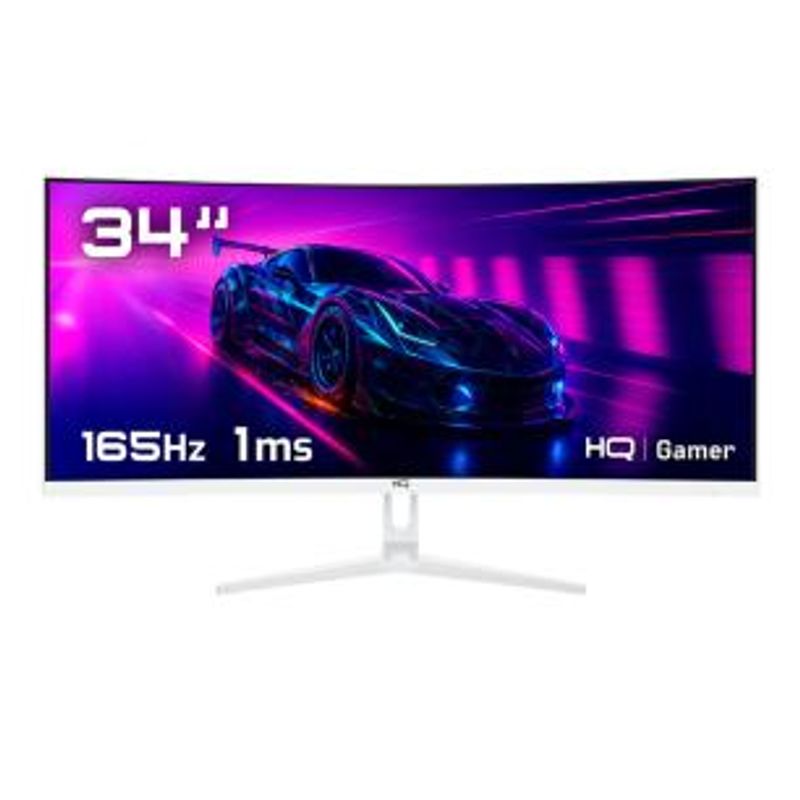 Monitor Gamer 34" Curvo Branco 1ms 165Hz UltraWide (QHD) 3440x1440 AMD ...