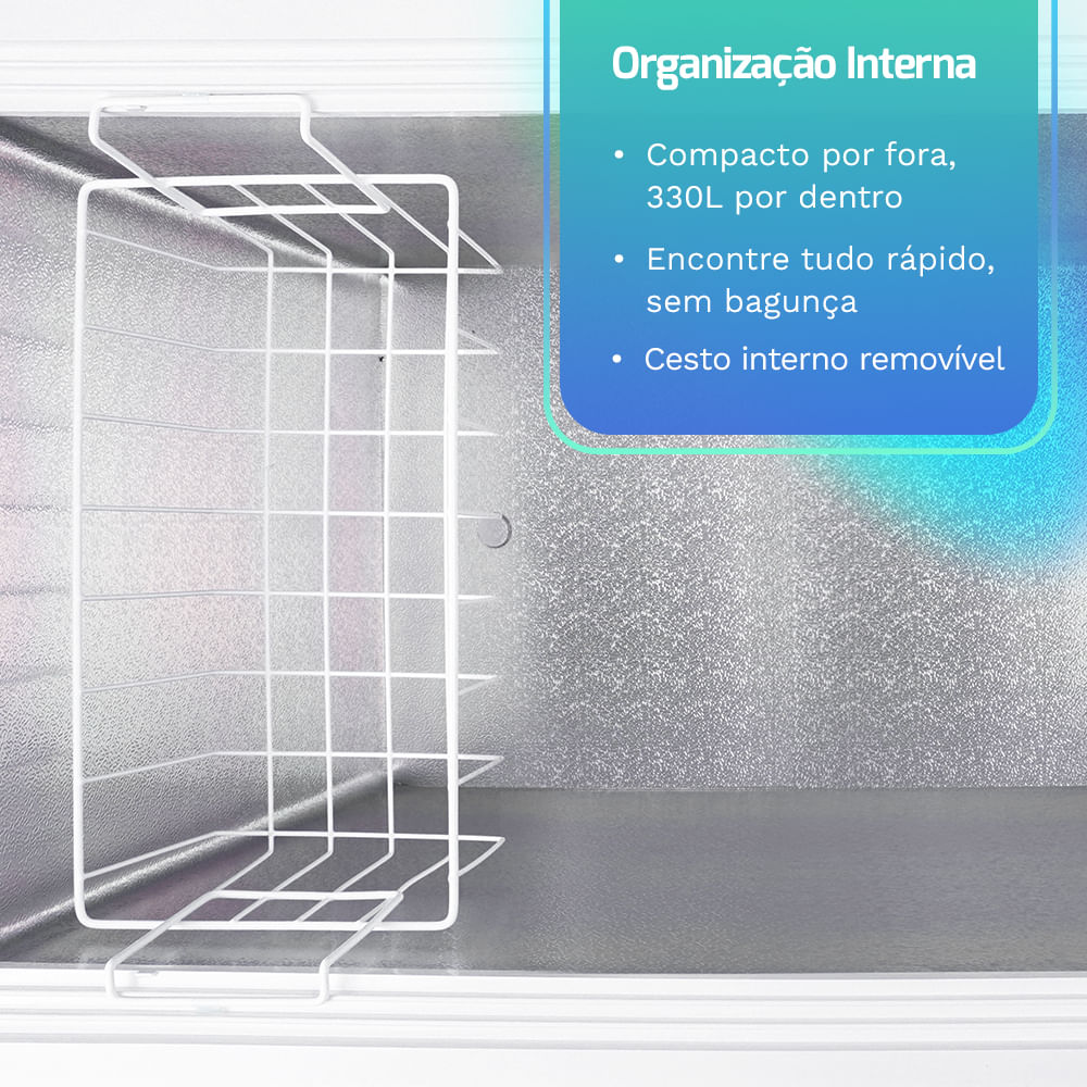 Freezer e Conservador Horizontal HQ 330 Litros Branco BD-330Q - HQ Eletro
